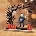 Chilling Horror Character on Swing 3D Laser Cut SVG, Horror Killer ...