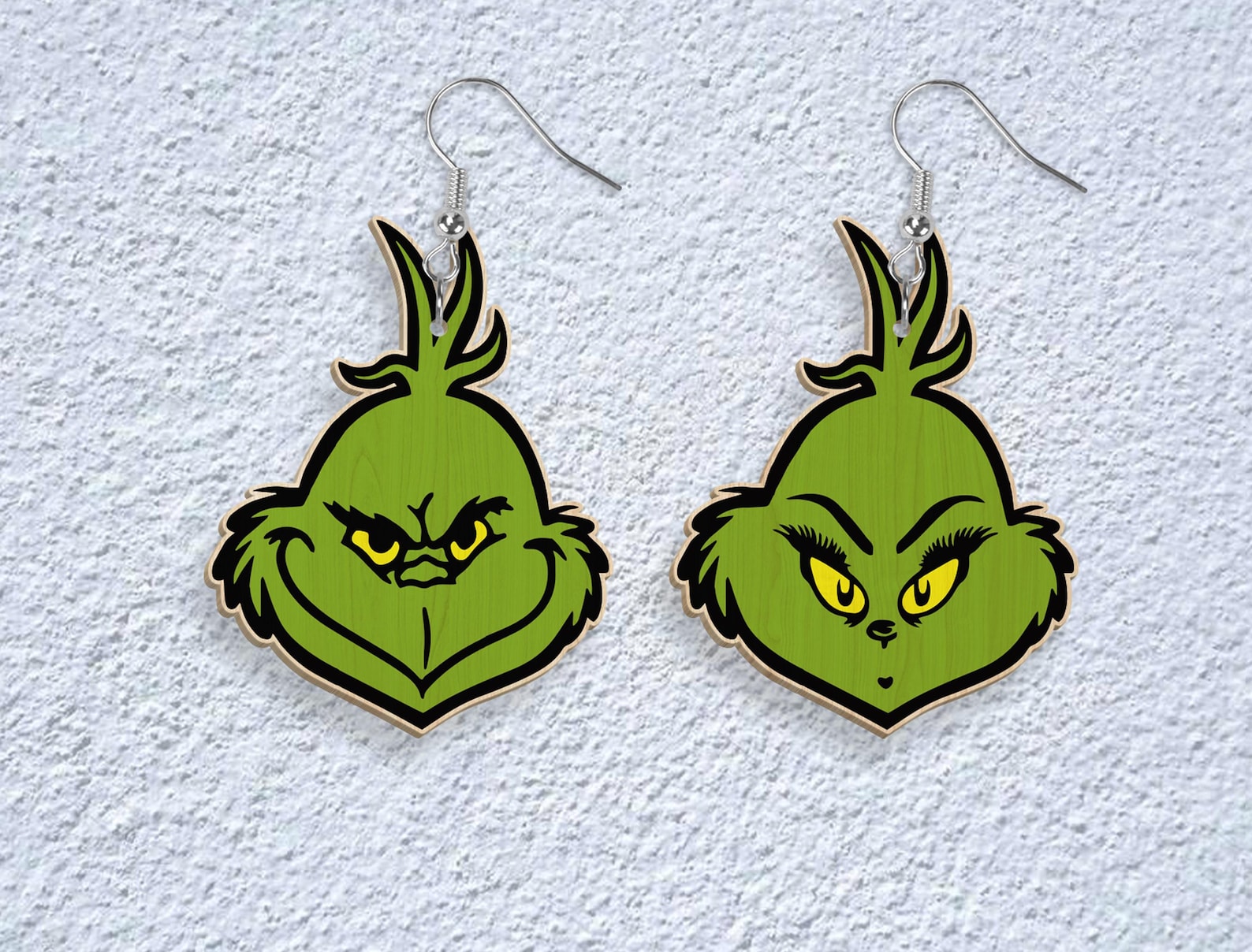 Christmas Cartoon Earring Svg, Cartoon Face Earring Svg, Christmas ...