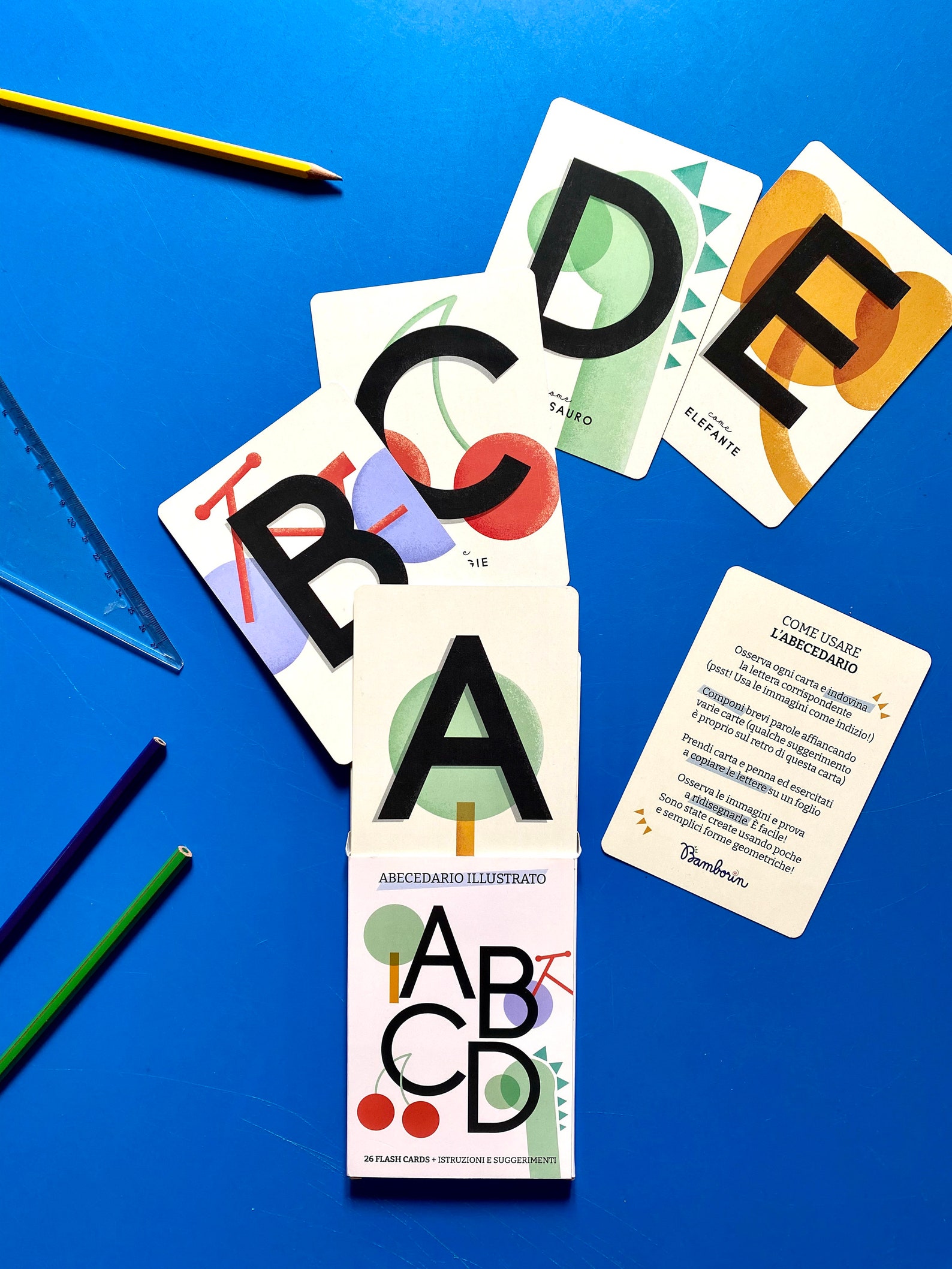 Illustrated Alphabet Book/italian Alphabet Flashcards/letters From A to ...