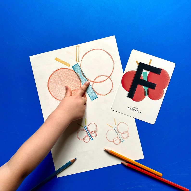 Abecedario Illustrated Flashcards Italian Alphabet - Etsy