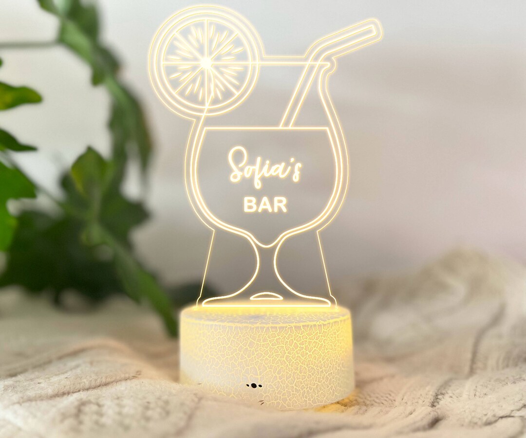 Personalized Light up LED Bar Sign Colour Changing Sign - Etsy