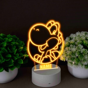 Personalized Yoshi Night Lights Birthday Gift for Children - Etsy