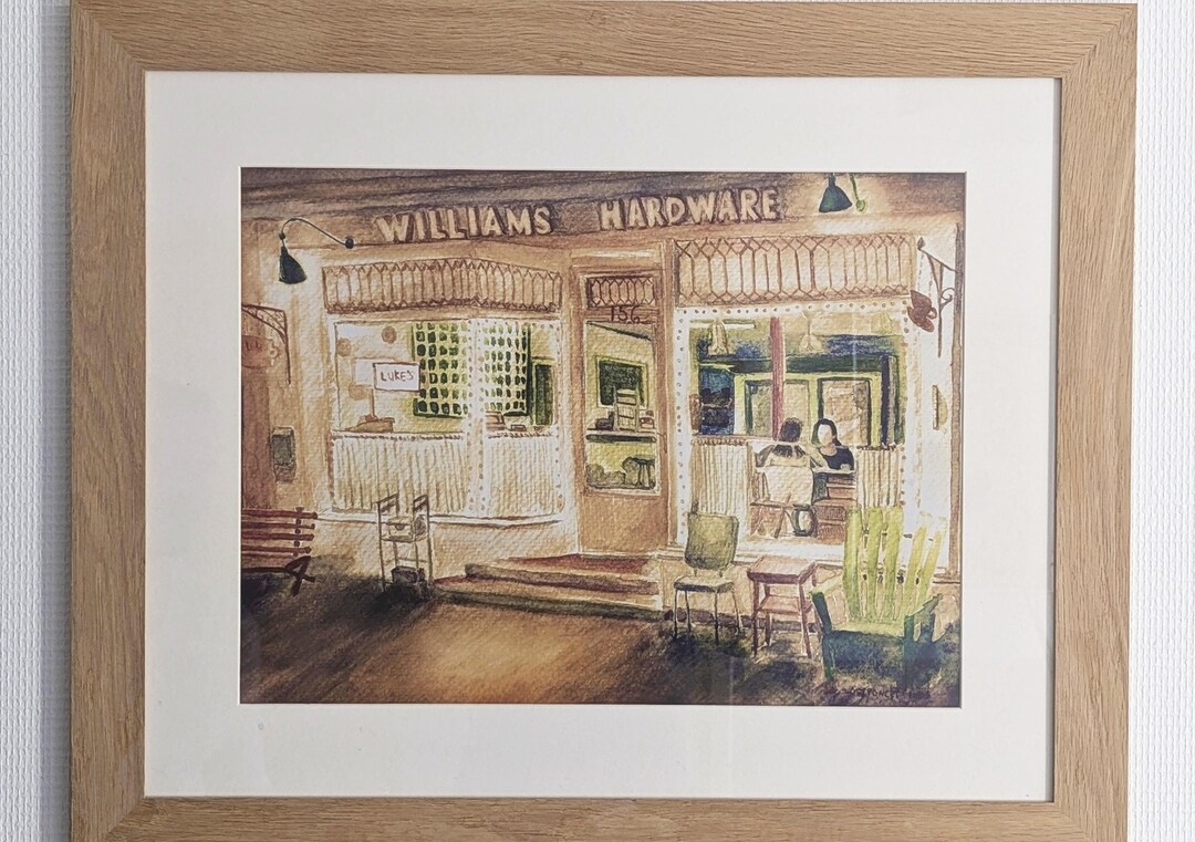 Luke's Diner Hand-painted Art Print, Gilmore Girls Postee, Williams ...