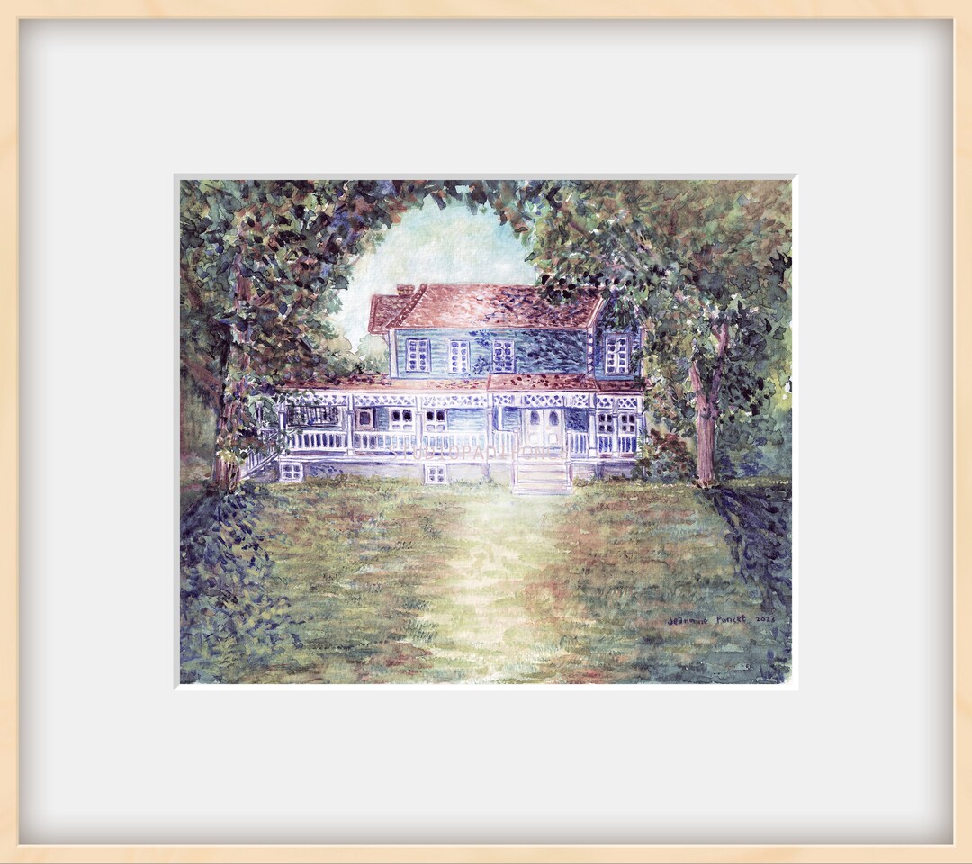 Gilmore Girls Poster, Lorelai Gilmore's Blue Hous, Handpainted ...