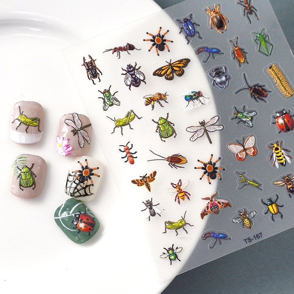 Bug Nail Decals - Etsy