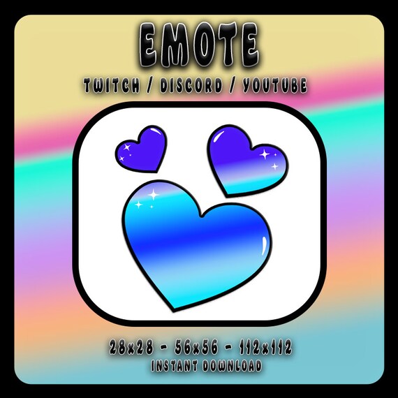 Emote animé coeur Animated emoted love heart animated - Etsy France