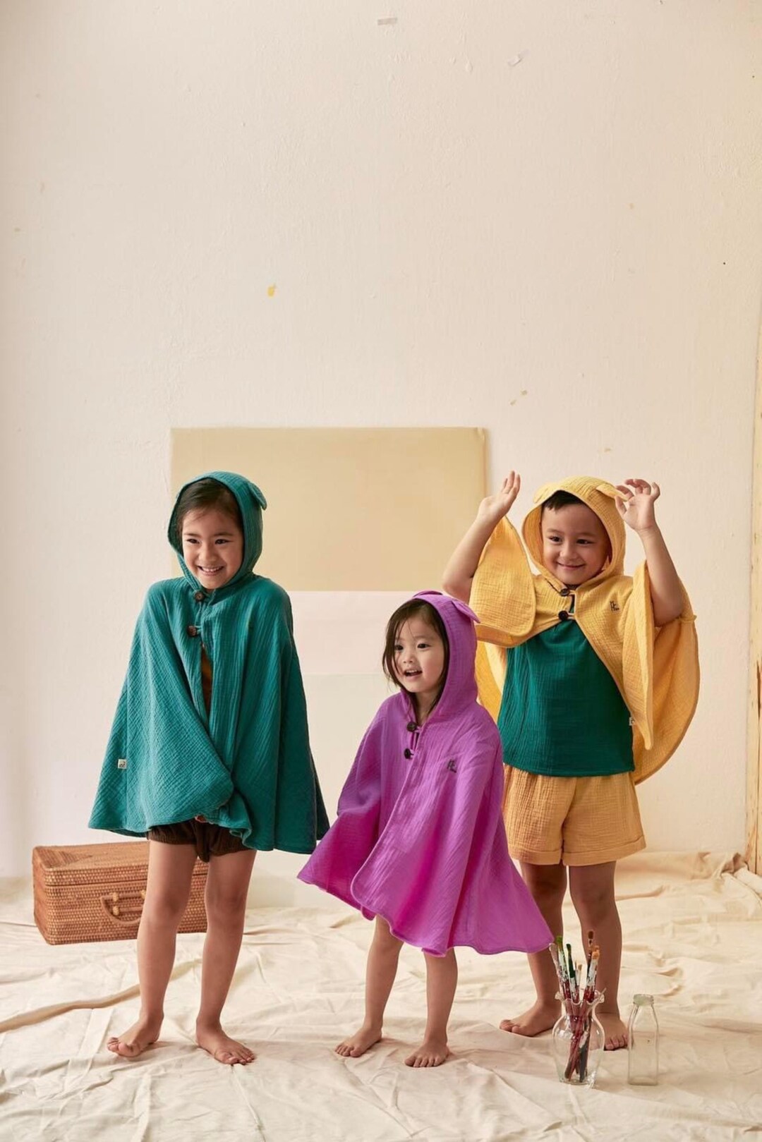 TRE COLLECTION Cozy Muslin Fabric Blanket Cloak Snuggle Sleeping ...