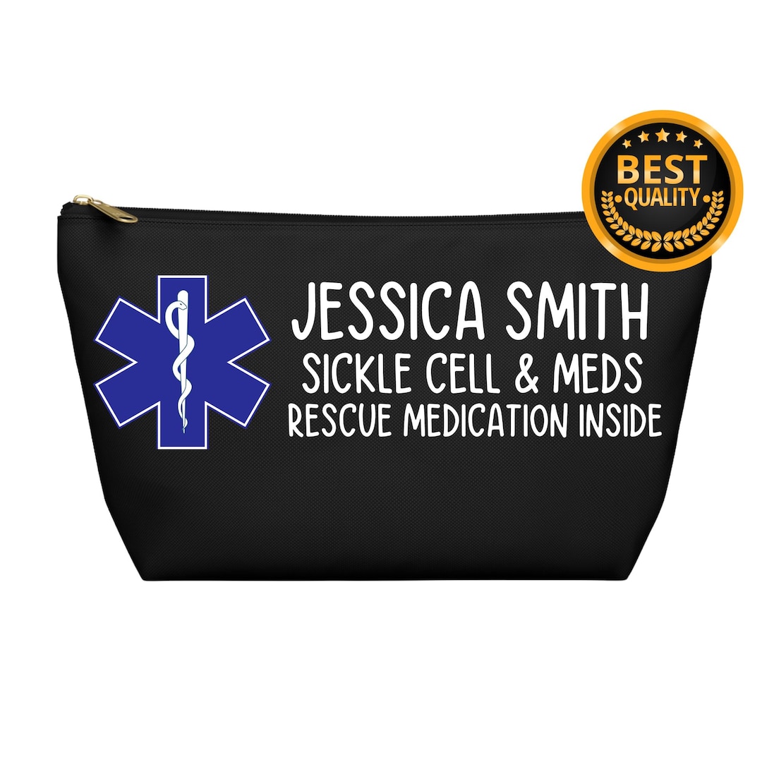 Sickle Cell Medication Pouch , Personalized Emergency Meds Bag , Custom ...