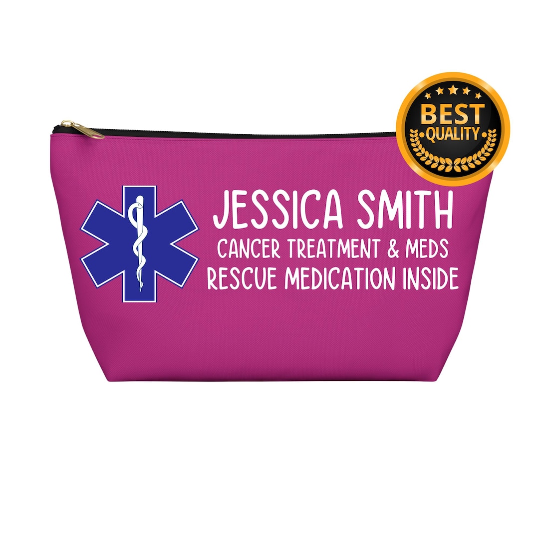 Cancer Treatment Medication Pouch - Personalized Rescue Meds Bag ...