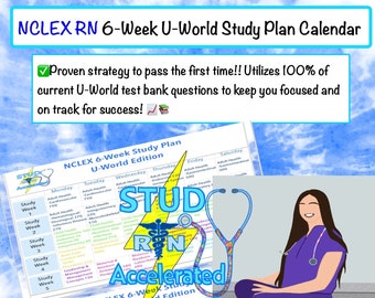 Nclex Study Calendar - Etsy
