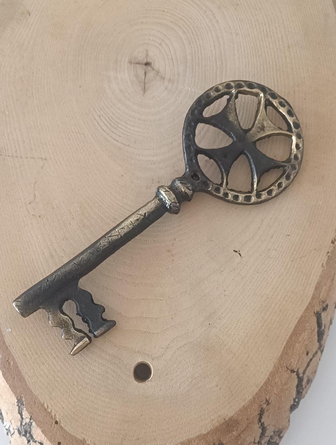 Vintage Brass Skeleton Key, Antique Door Key, Large Decorative Cross ...