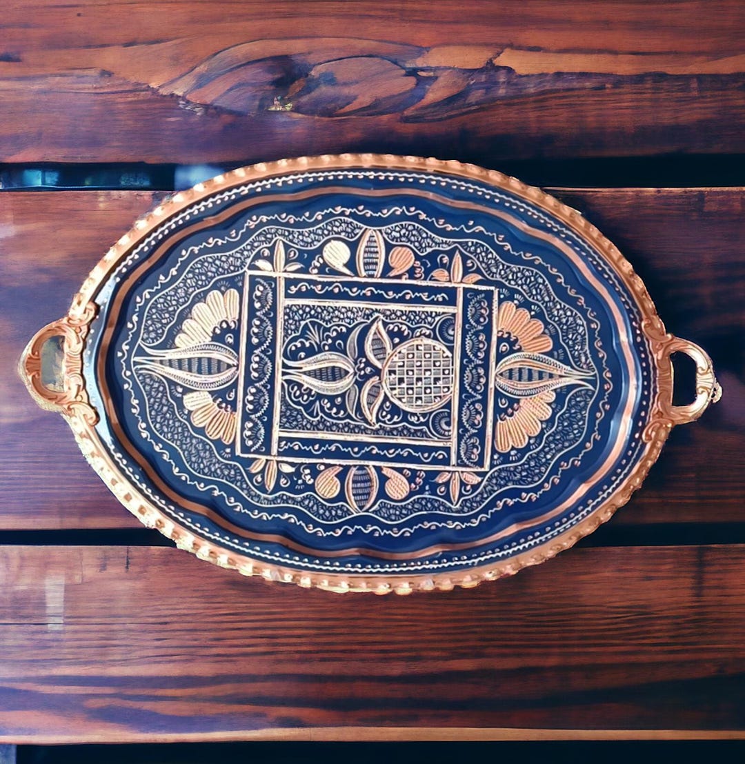 Turkish Tray, Copper Serving Tray, New Favors, Copper Tray, Arabic ...
