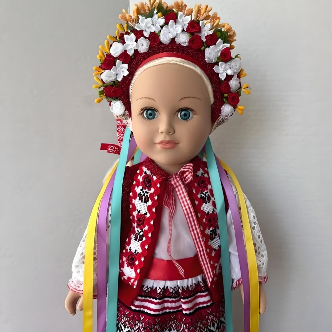Ukrainian Doll "natalka" in Red and White Hand Embroidered Clothing ...