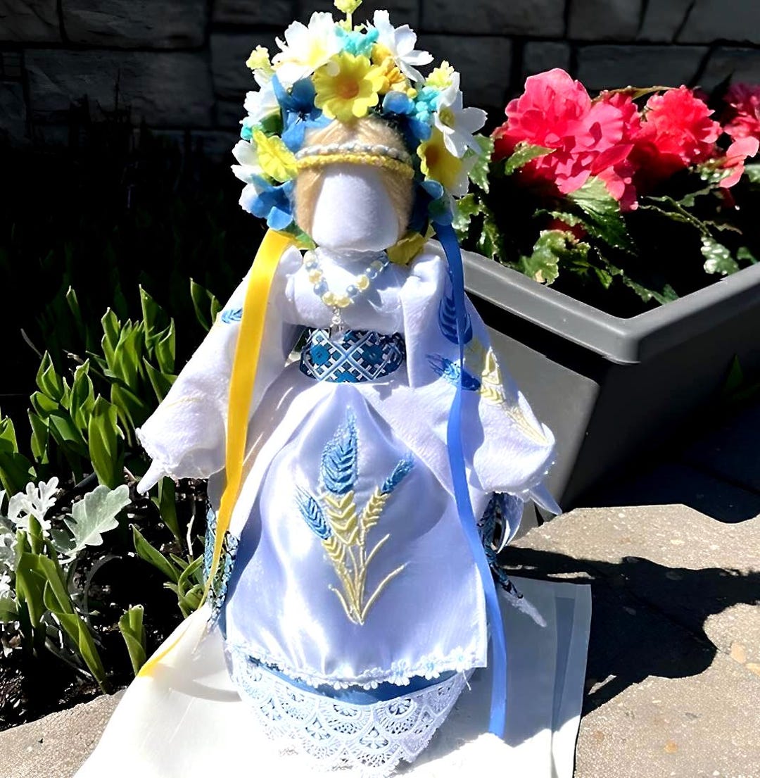 Ukrainian Motanka Doll Myroslava - Handcrafted Embroidered Talisman for ...