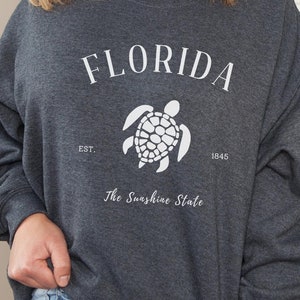 Florida Sweatshirt Florida Crewneck, Beach Sweatshirt, Florida Hoodie ...