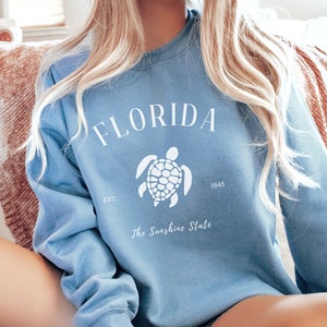 Florida Sweatshirt Florida Crewneck, Beach Sweatshirt, Florida Hoodie ...