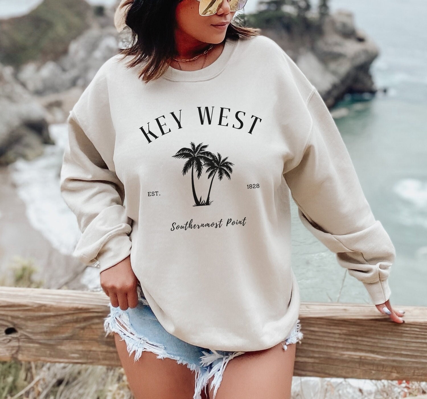 Florida Sweatshirt Key West Sweatshirt, Florida Crewneck, Beach ...