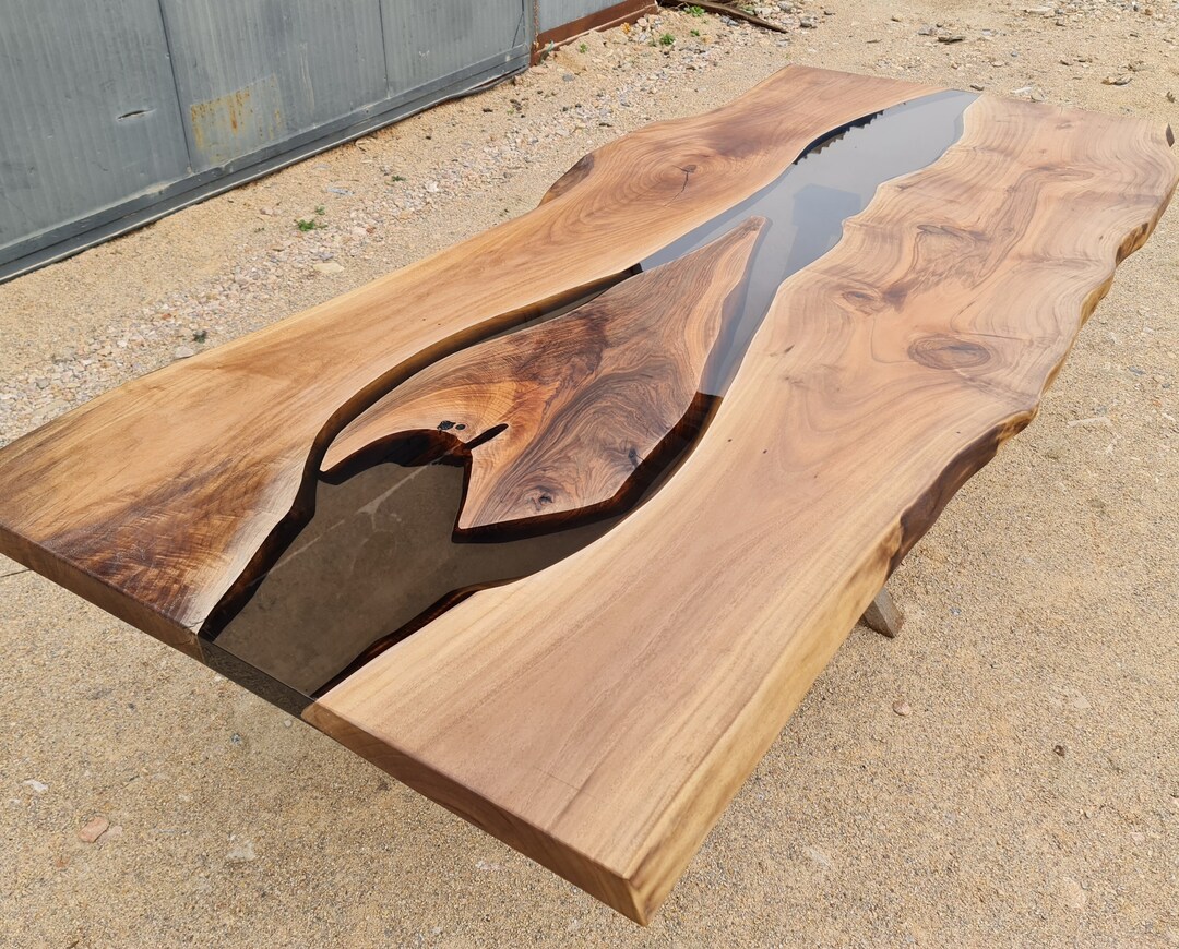 Live Edge Dining River Table Walnut Epoxy Table. - Etsy