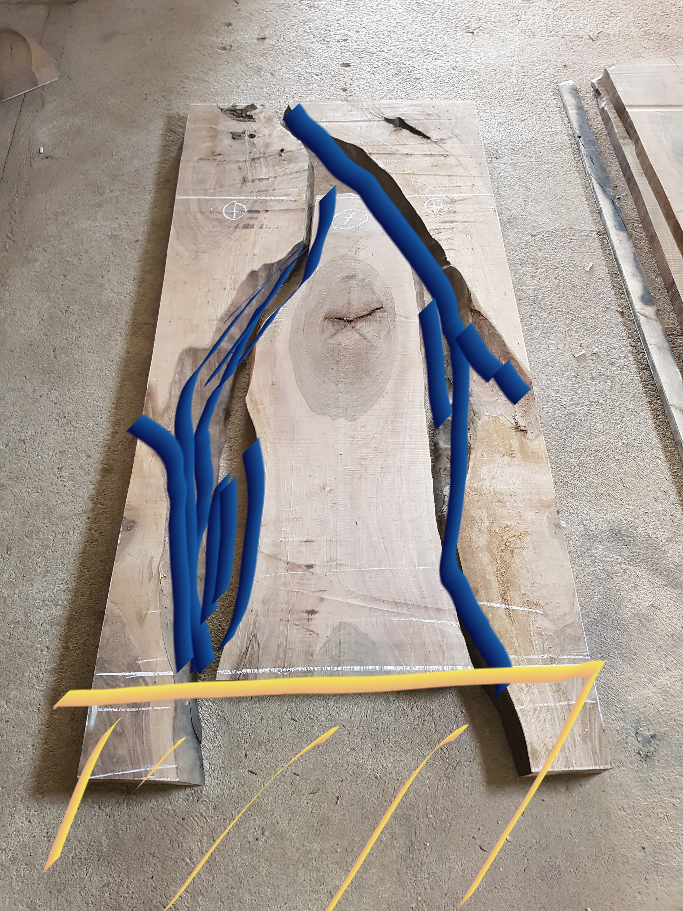 Walnut Epoxy Table - Etsy