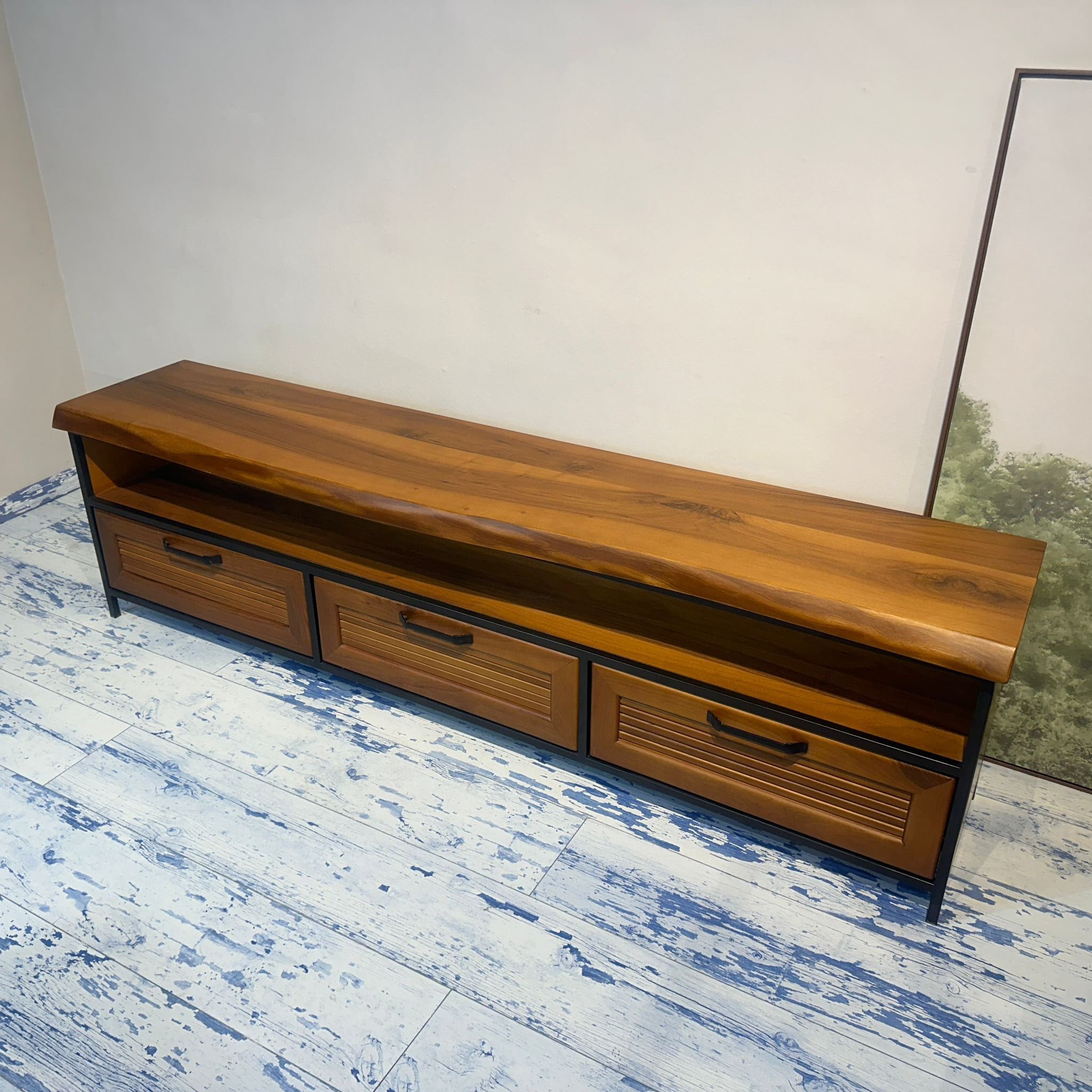 Walnut Wood CREDENZA, TV Console, Tv Stand, Tv Cabinet, Natural Wood Tv ...