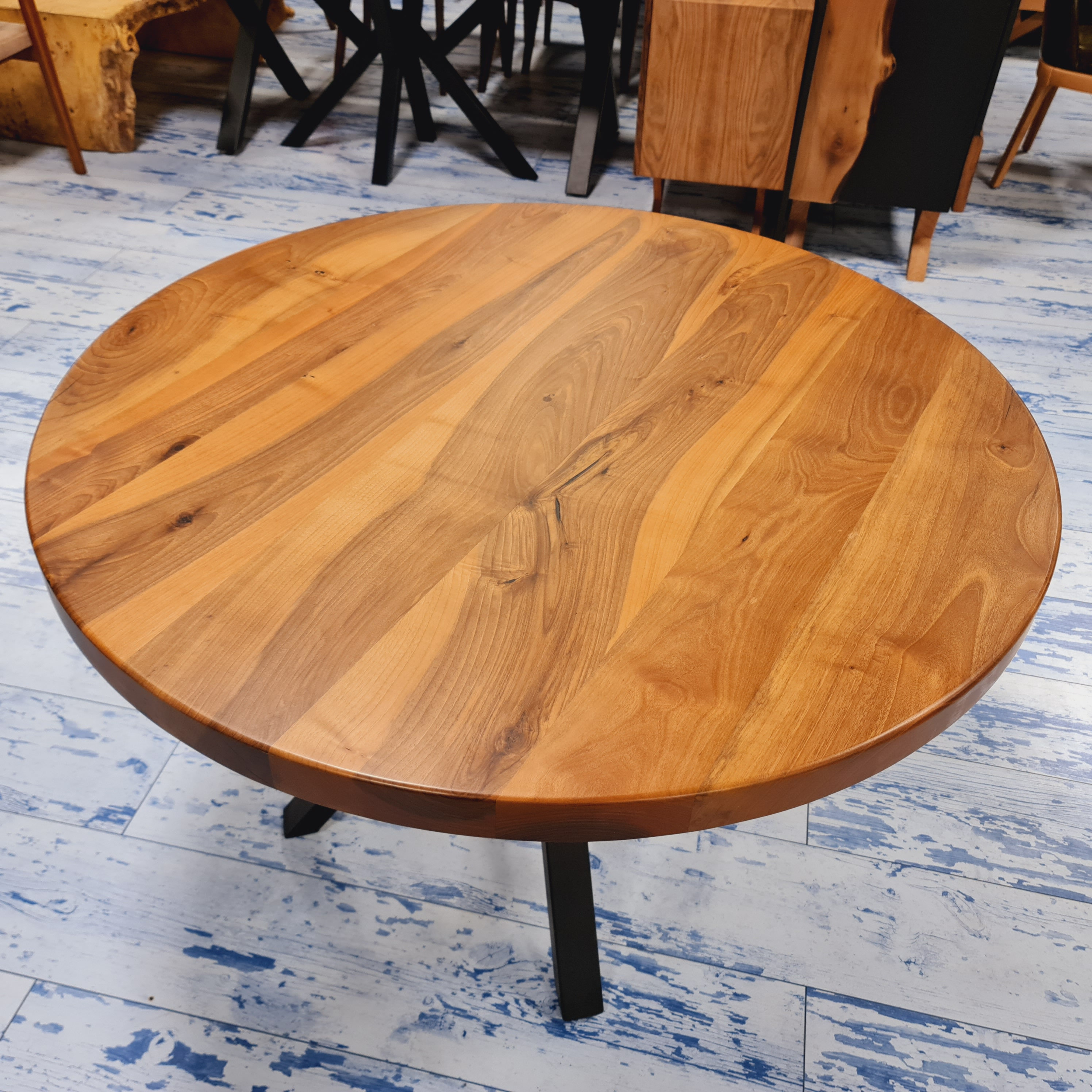 Round Dining Table, Walnut Table, Dining Table, Round Table, Custom ...