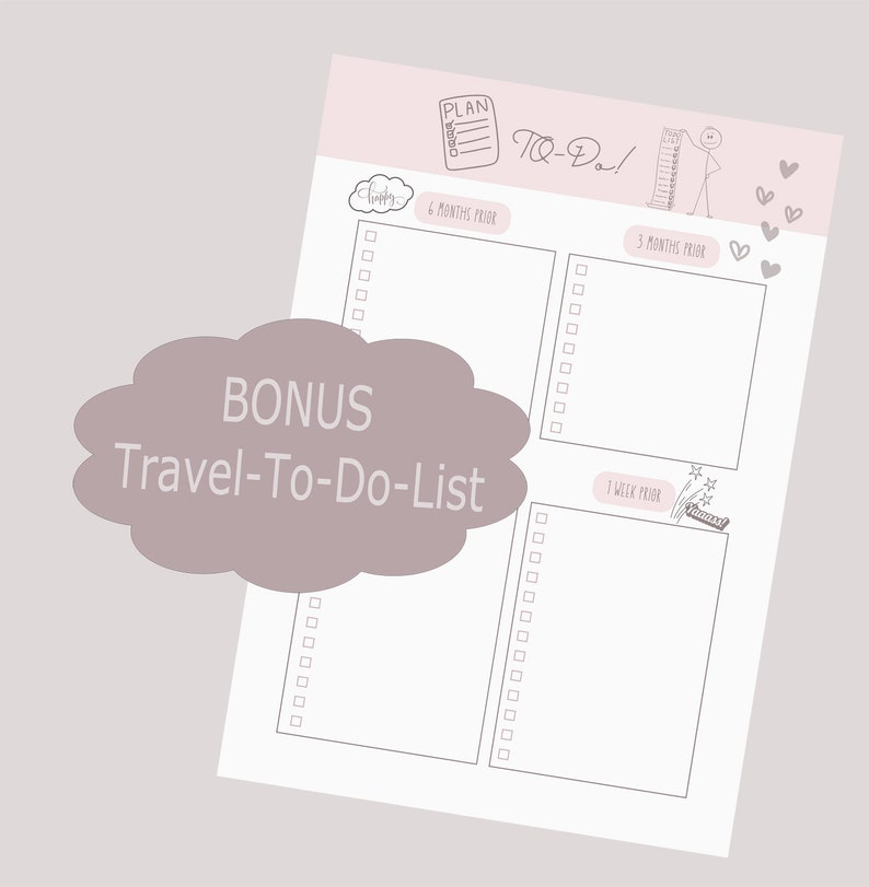 Travelling Packlist | Printable Vacation Packing List | Pre-vacation To ...