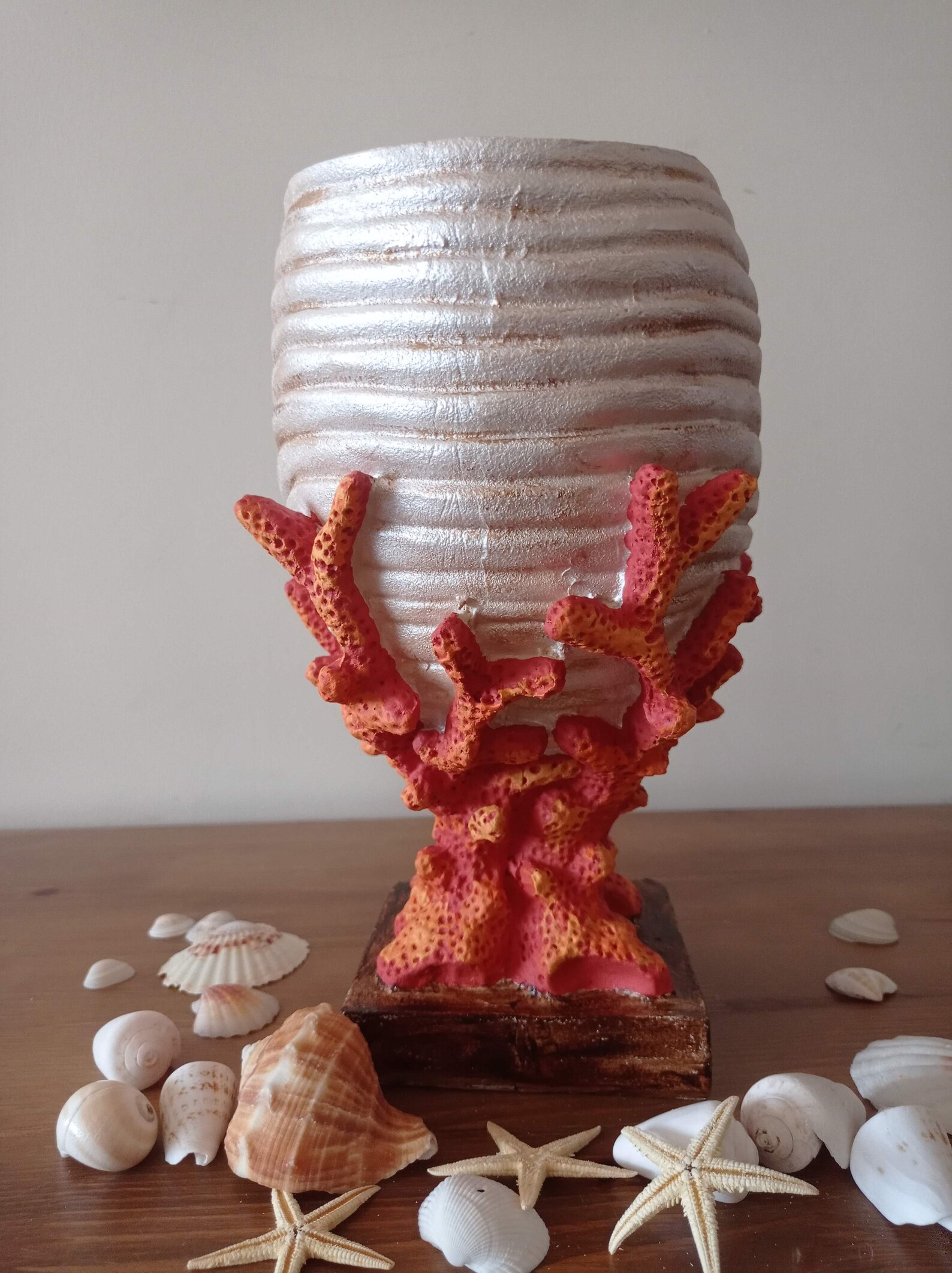 Coral Shell Sculpture, Shell Sculpture, Shell Object, Sea Shell ...