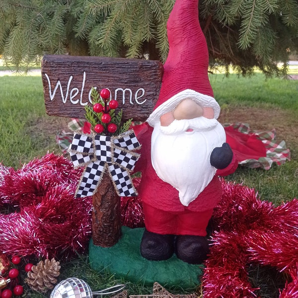 Santa Claus Welcome Sign - Etsy