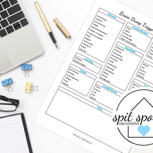 Brain Dump Trigger List, Mind Sweep, Planning, Productivity, Planner ...