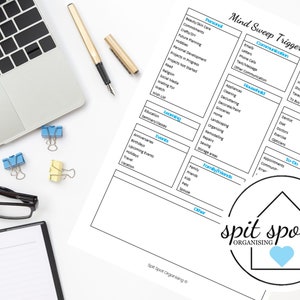 Mind Sweep Trigger List, Brain Dump, Planning, Productivity, Planner ...