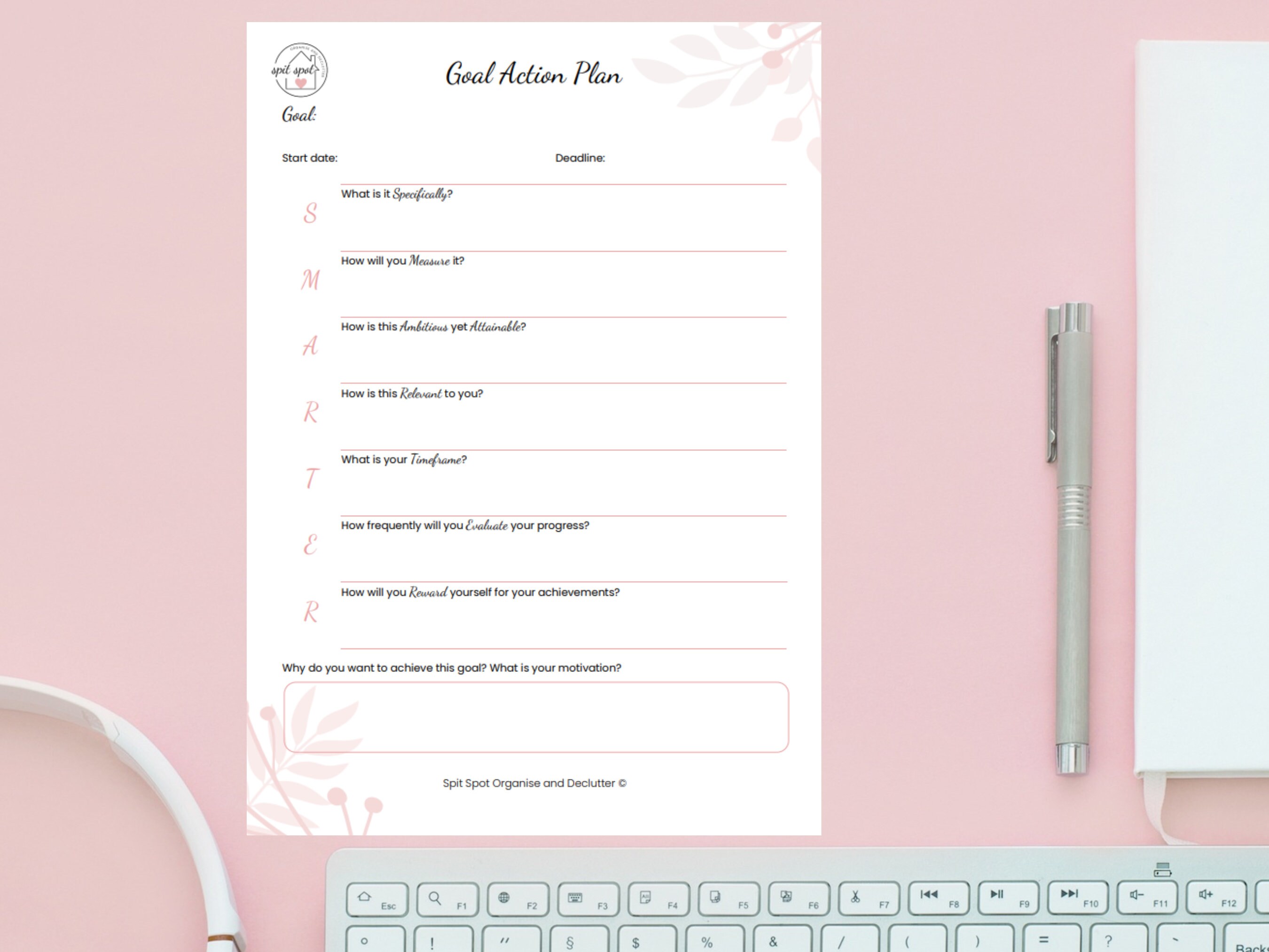 Goal Action Plan, Goal Planner, Goal Action Sheet, Goals, Goal Getter ...