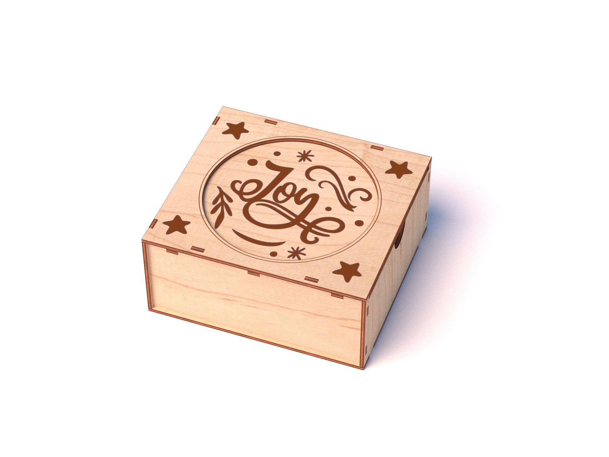 Joy Box - Laser Cut File - Decorative Wooden Jewelry Box, Gift Box ...