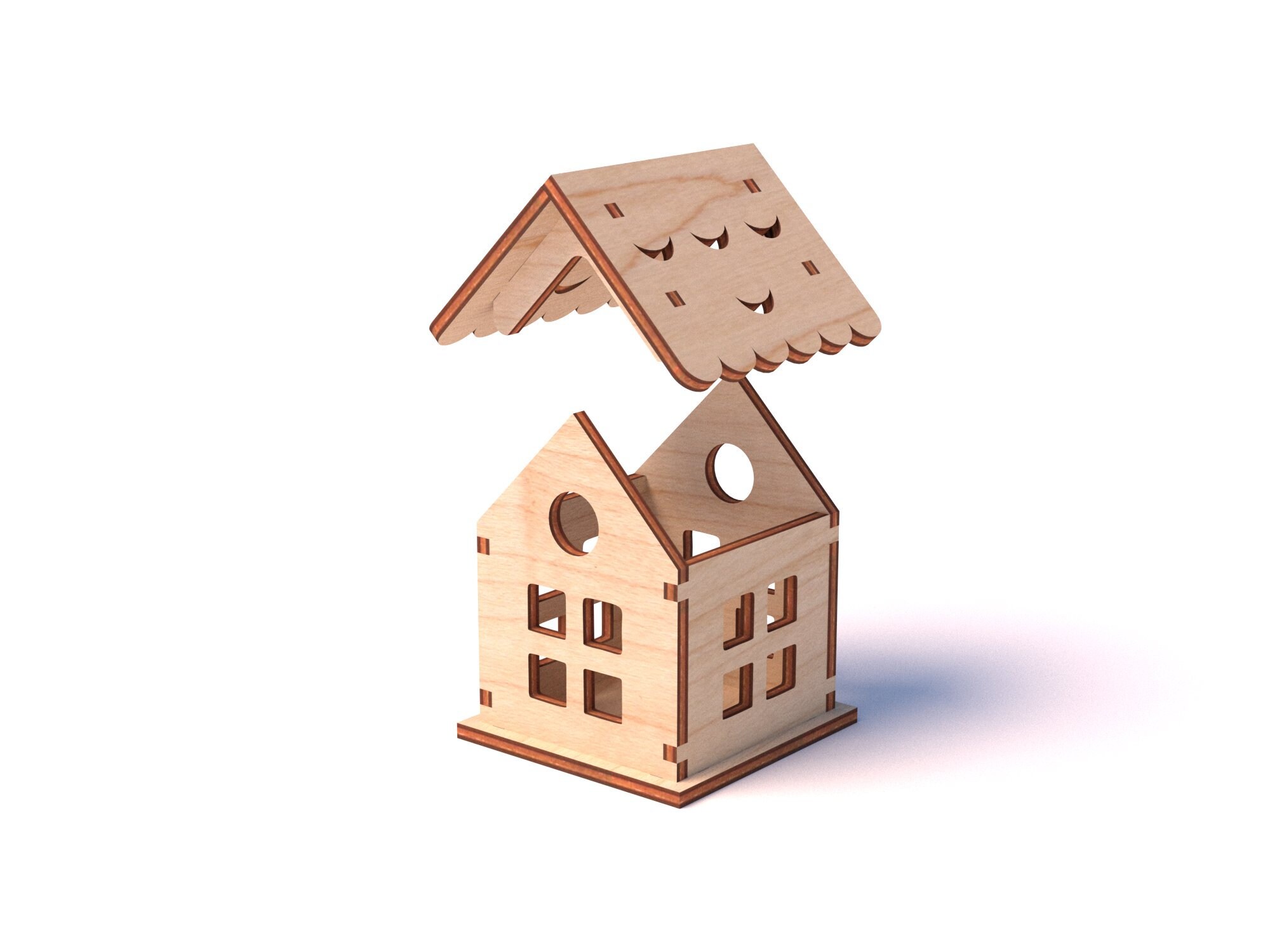 Simple House - Files for Laser Cutting and Engraving in SVG, DXF, CDR ...