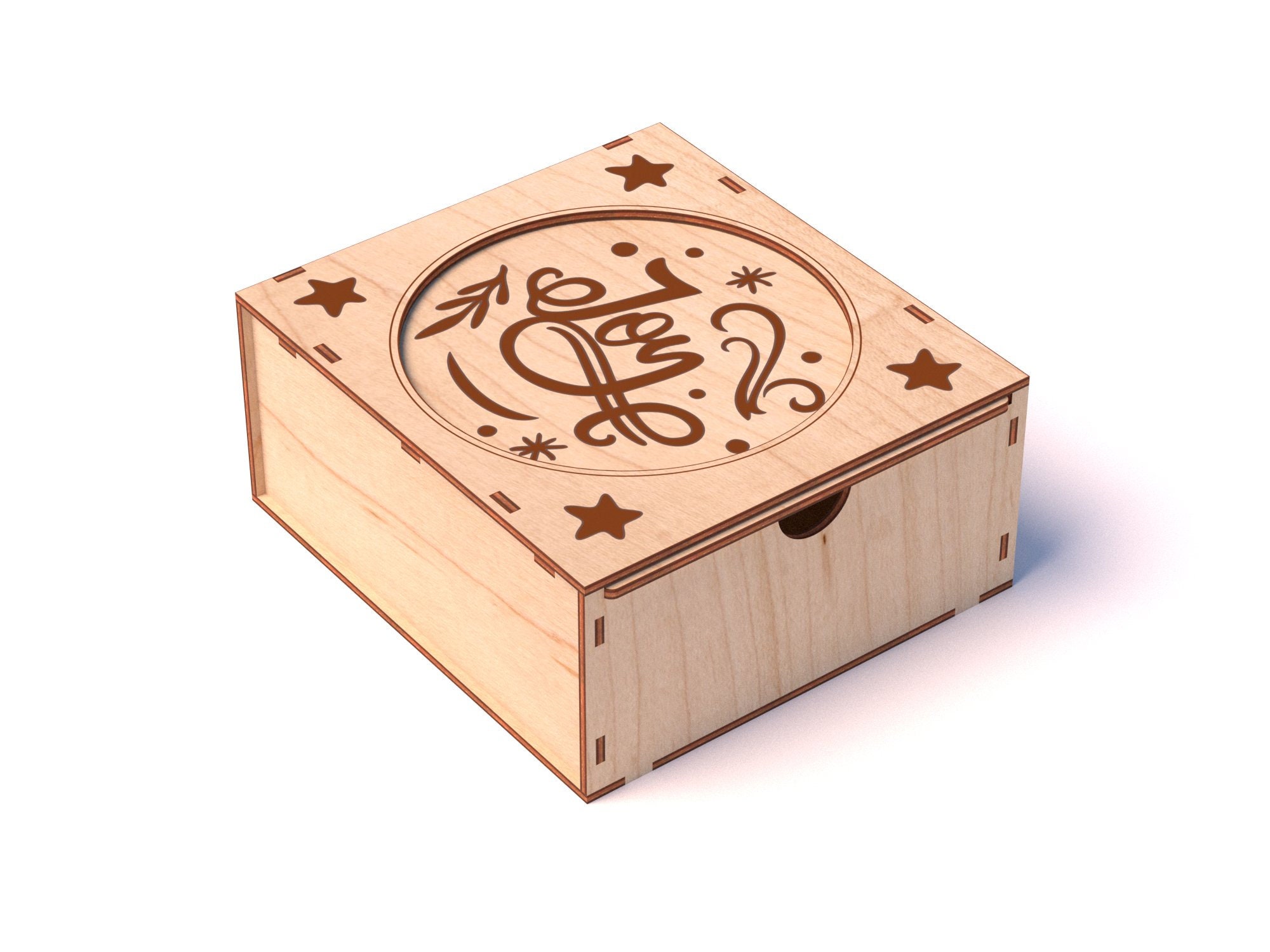Joy Box - Laser Cut File - Decorative Wooden Jewelry Box, Gift Box ...