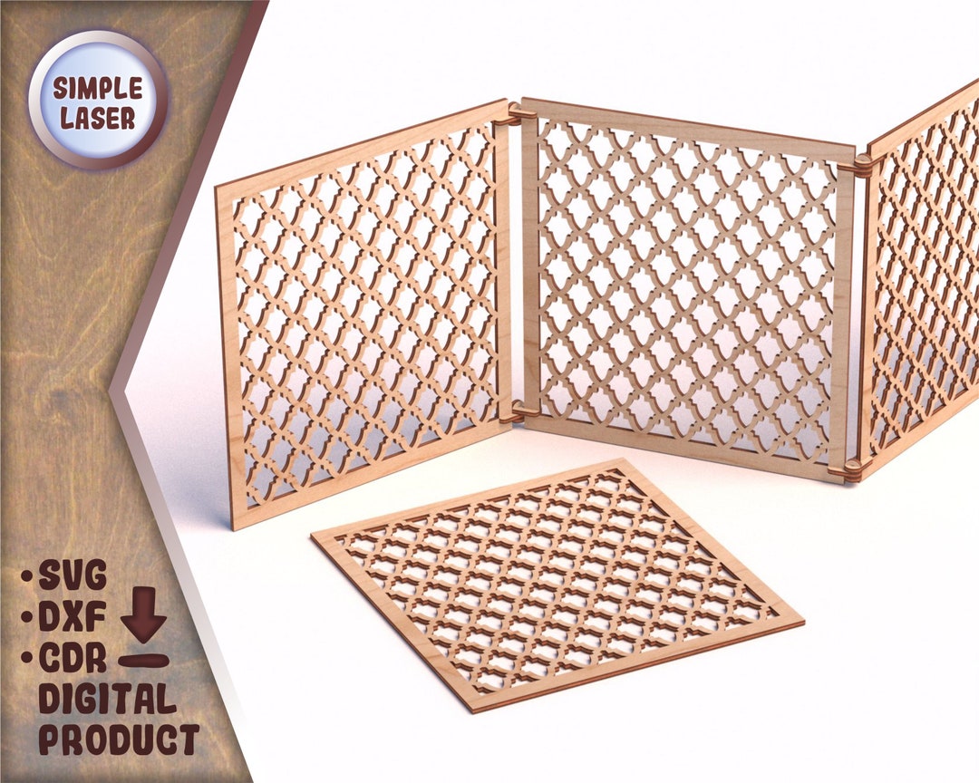 Decorative Lattice - Digital Cutting Template, Room Divider, Laser Cut ...