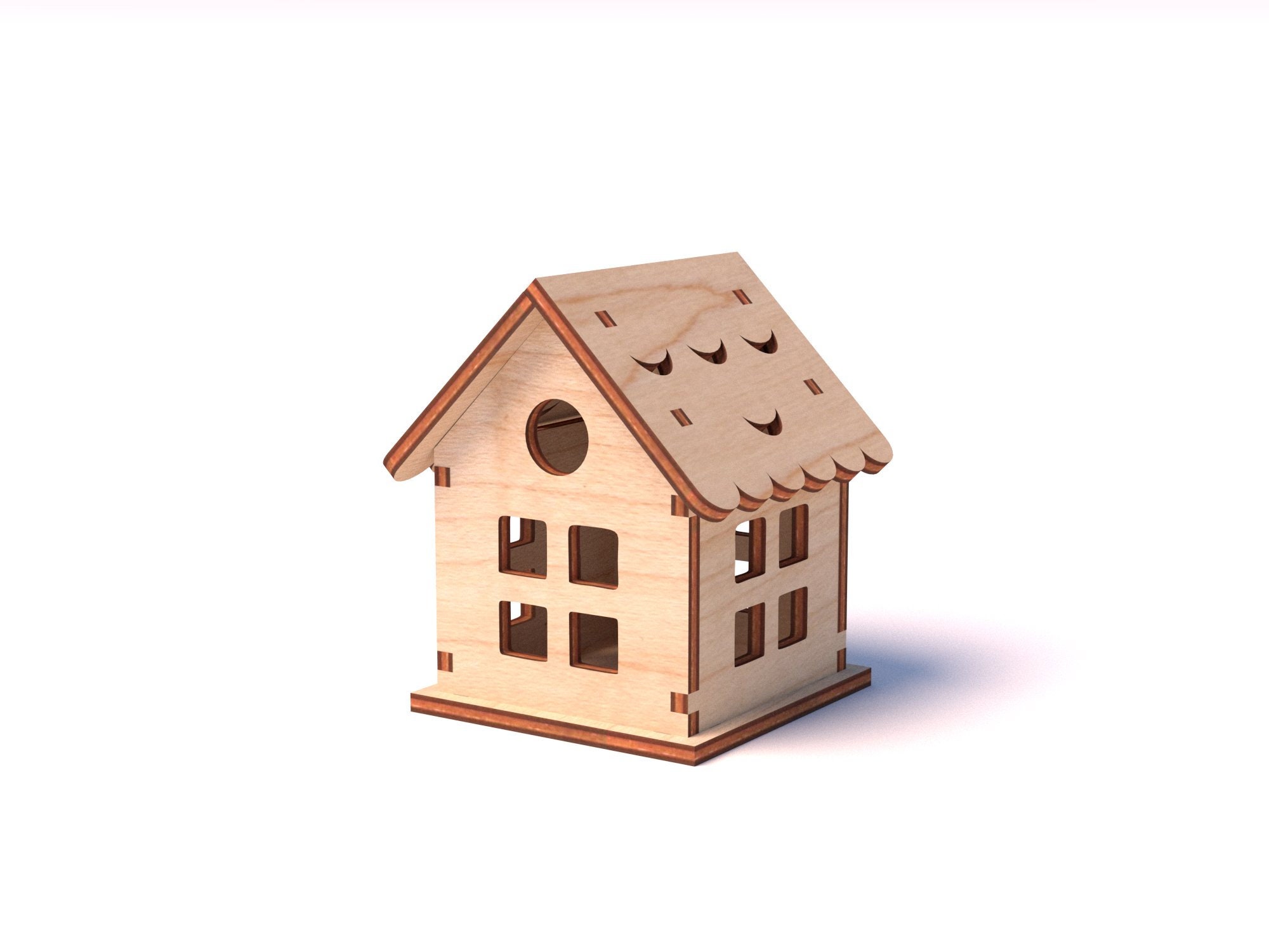 Simple House - Files for Laser Cutting and Engraving in SVG, DXF, CDR ...