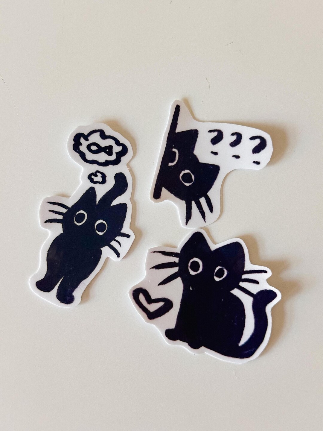 Silly Black Cats Stickers – Cute Handmade Stickers for Sketchbook ...
