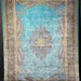 Blue Persian Design Silk Rug, 5x8ft Luxury Silk Rug Authentic Rug, High ...