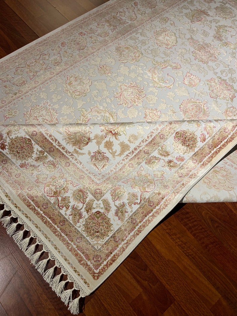 5x8 Ft Persian Silk Rug, Living Room Rug,5x8 Silk Rug, Super Fine Silk ...