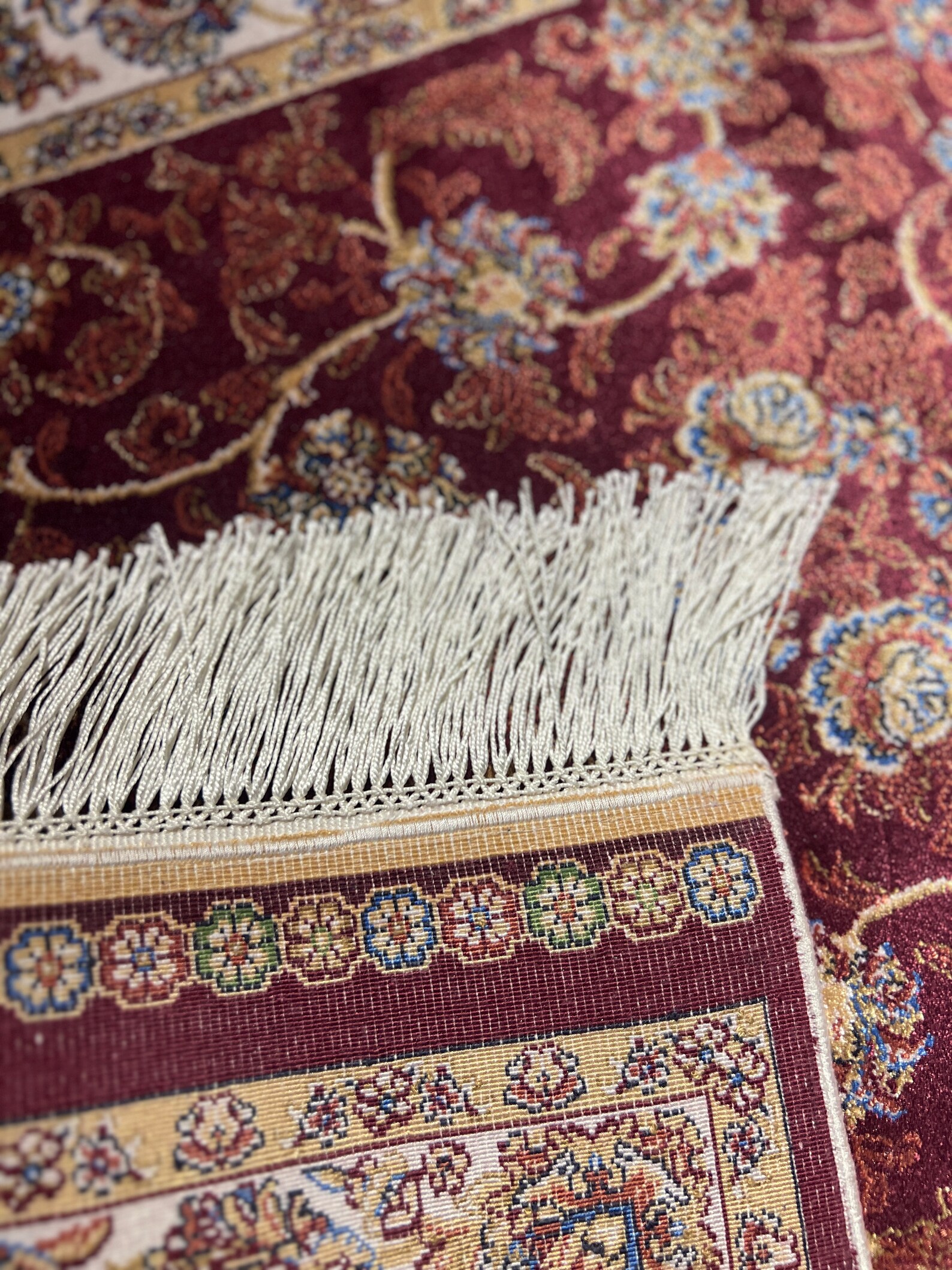 Red 2x3ft Mini Silk Rug,classic Silk Rug, Persian Design Silk Rug,high ...