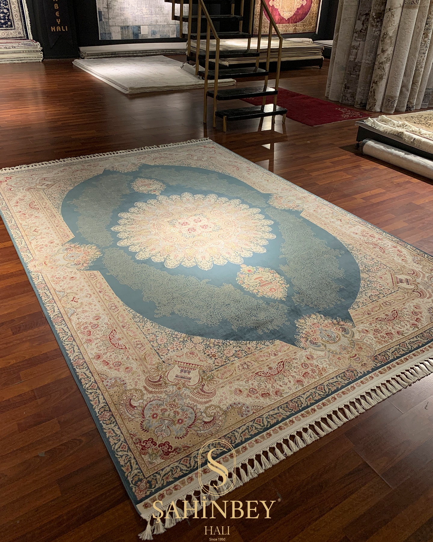 5x8ft Blue Silk Rug Rug for Living Room Authentic Silk - Etsy