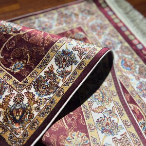 Red 2x3ft Mini Silk Rug,classic Silk Rug, Persian Design Silk Rug,high ...