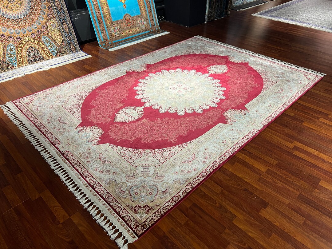 8X11 Red Silk Rug, Luxury Silk Rug, for Palace Rug ,high Quality Silk ...