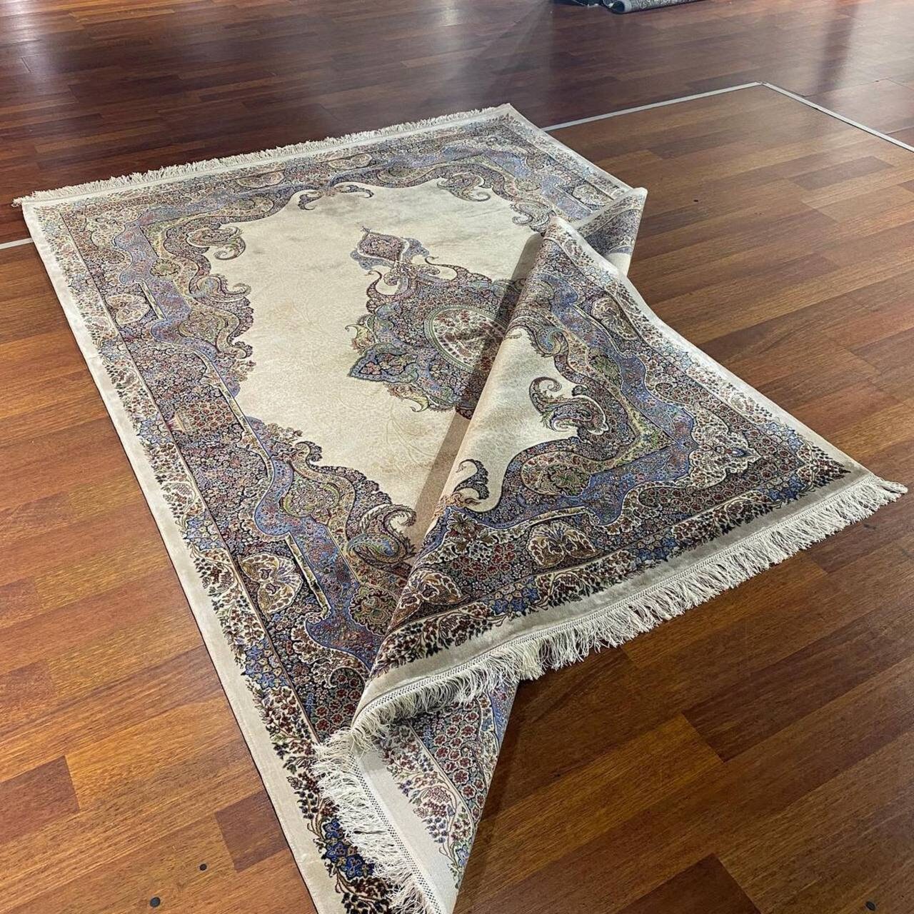 6x8 Beige Silk Rug, Oversize Rug, High Quality Rug, Carpet for Living ...