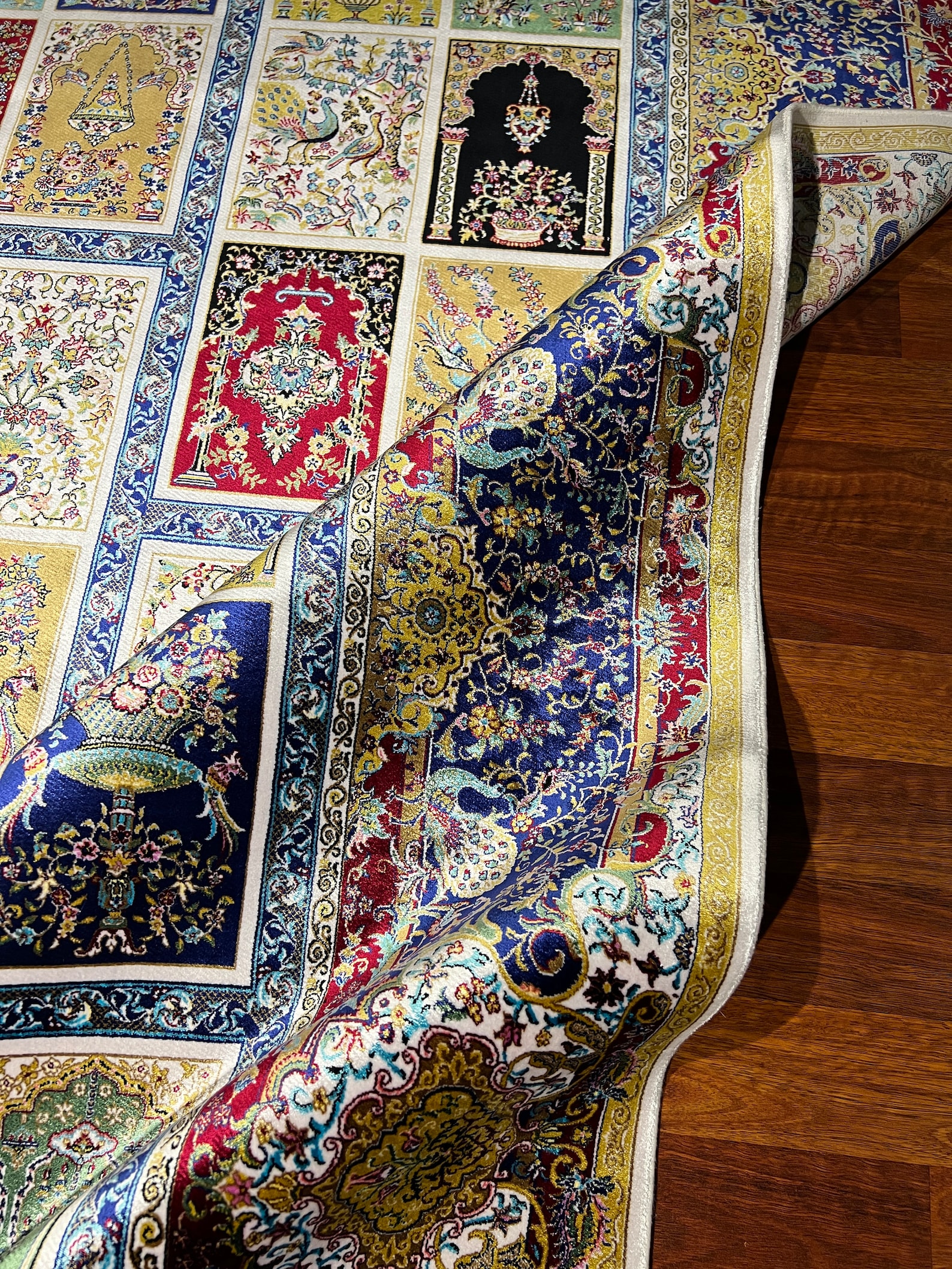 1001 Nights Design Silk Rug, 5x8ft Luxury Silk Rug Authentic Rug, High ...