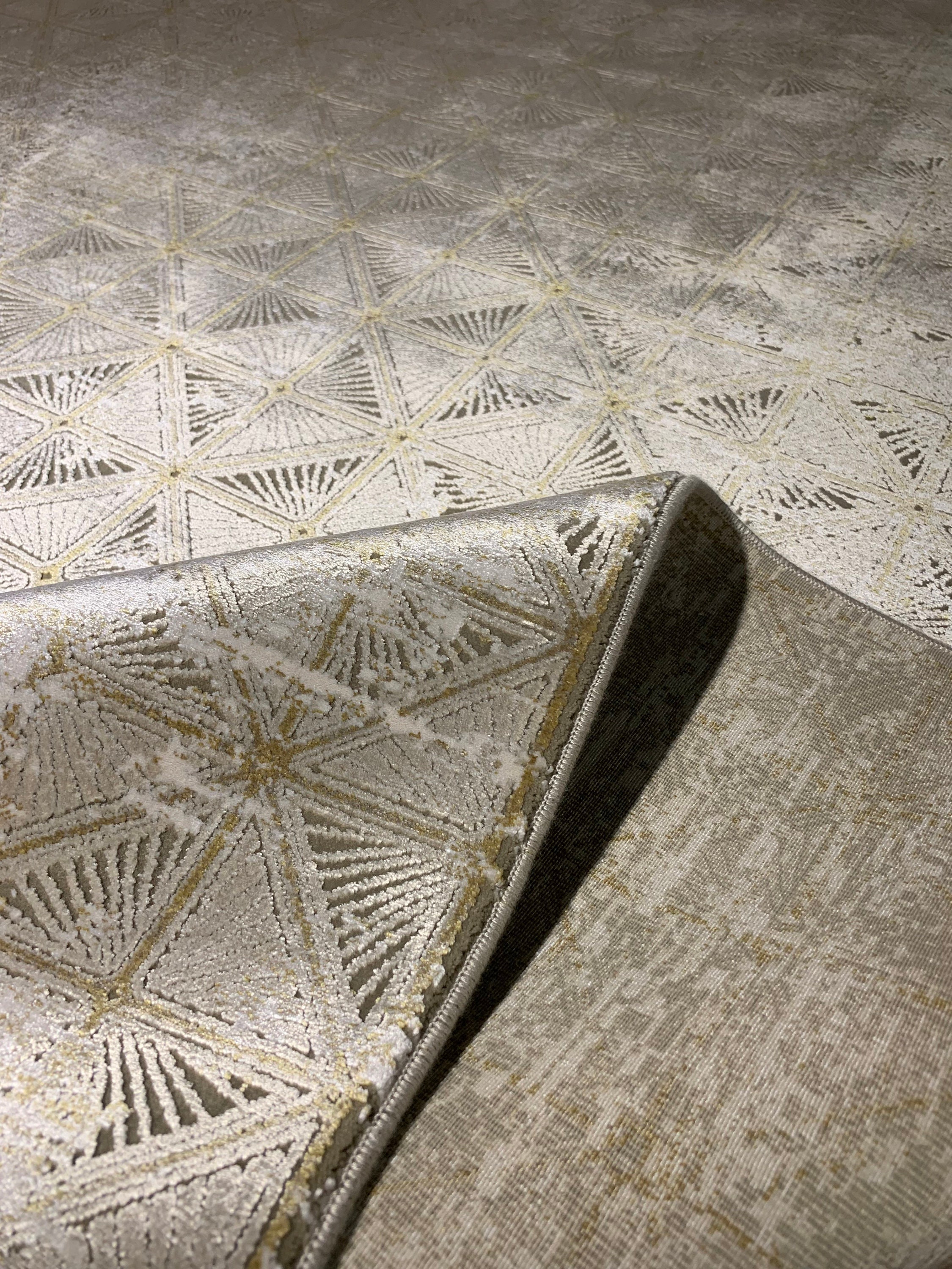 Modern Rug, Beige Gold 5x8 Rug, Bamboo Silk Rug, Home Decor, Kitchen ...