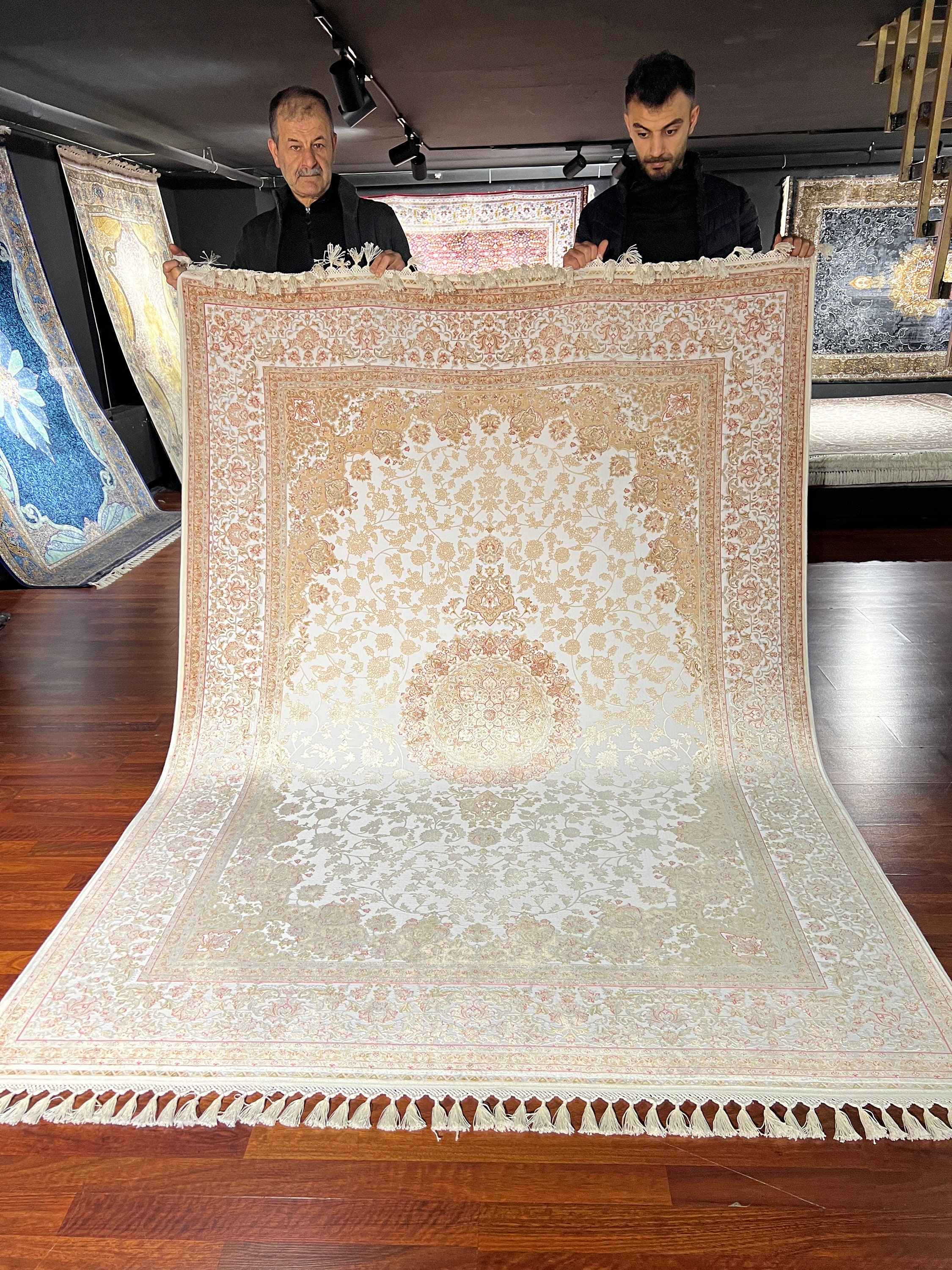 5x8 Ft Persian Silk Rug, Living Room Rug,5x8 Silk Rug, Super Fine Silk ...