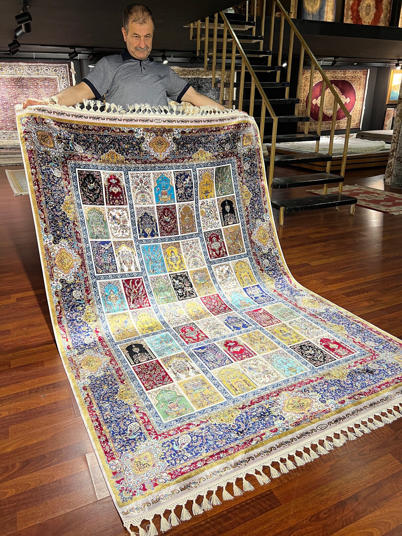 1001 Nights Design Silk Rug, 5x8ft Luxury Silk Rug Authentic Rug, High ...