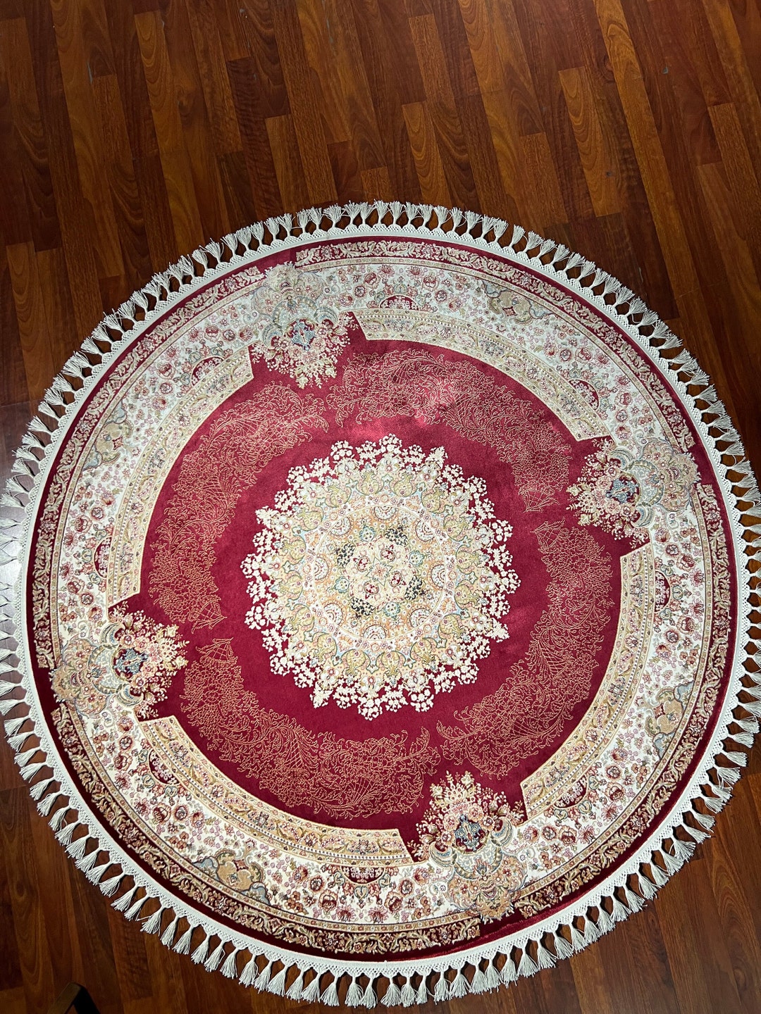 5X5 Ft 100% Natural Bamboo Silk Circle Carpet, Circle Rug 5x5, Round ...