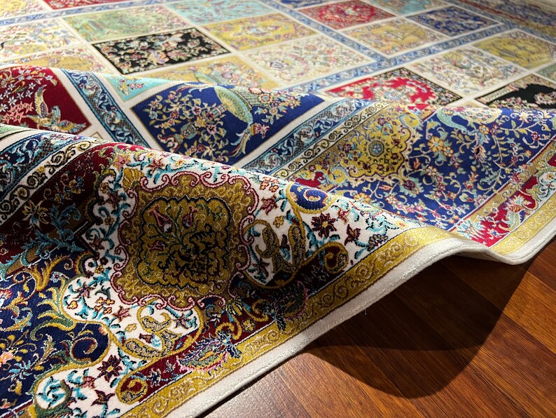 1001 Nights Design Silk Rug, 5x8ft Luxury Silk Rug Authentic Rug, High ...